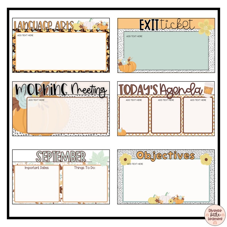Fall Themed Google Slides Templates - Etsy