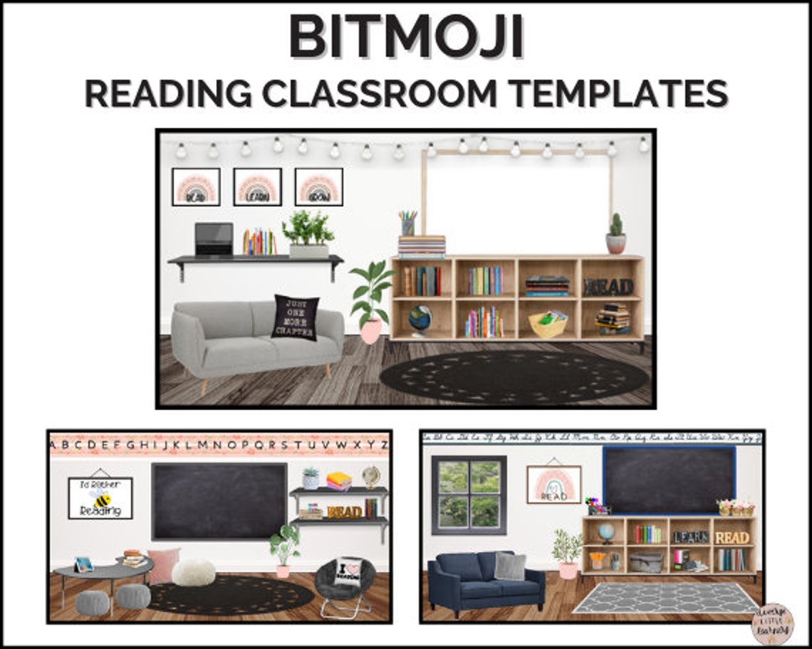 Bitmoji Ready Reading Classroom Templates Etsy