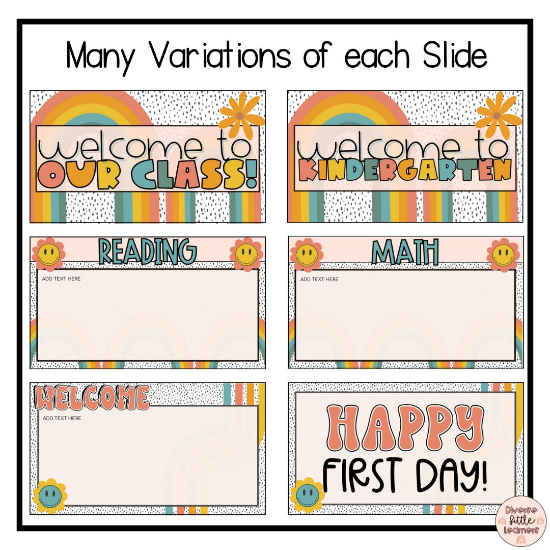 Retro Back to School Themed Google Slides Templates - Etsy