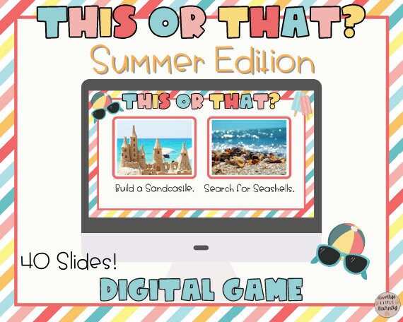 This or That: Summer Edition Digital Game for Google Slides - Etsy