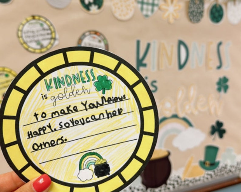 St. Patrick's Day Bulletin Board Kit: Kindness Coin Activity (digital ...