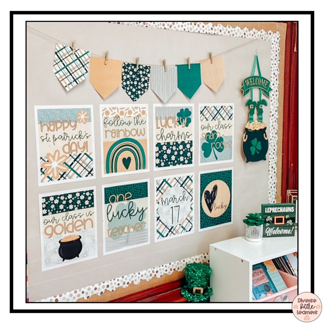 St. Patrick's Day Classroom Posters | Bulletin Board Decor | March ...