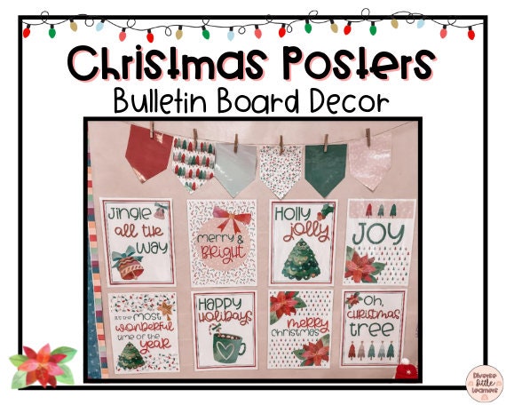 Christmas Classroom Posters Bulletin Board Decor | Etsy