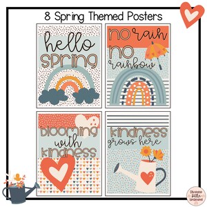 Spring Themed Classroom Posters | Bulletin Board Decor | Kindness Theme ...