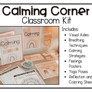 Calm Down Corner Yoga Cards Calming Strategies Breathing - Etsy