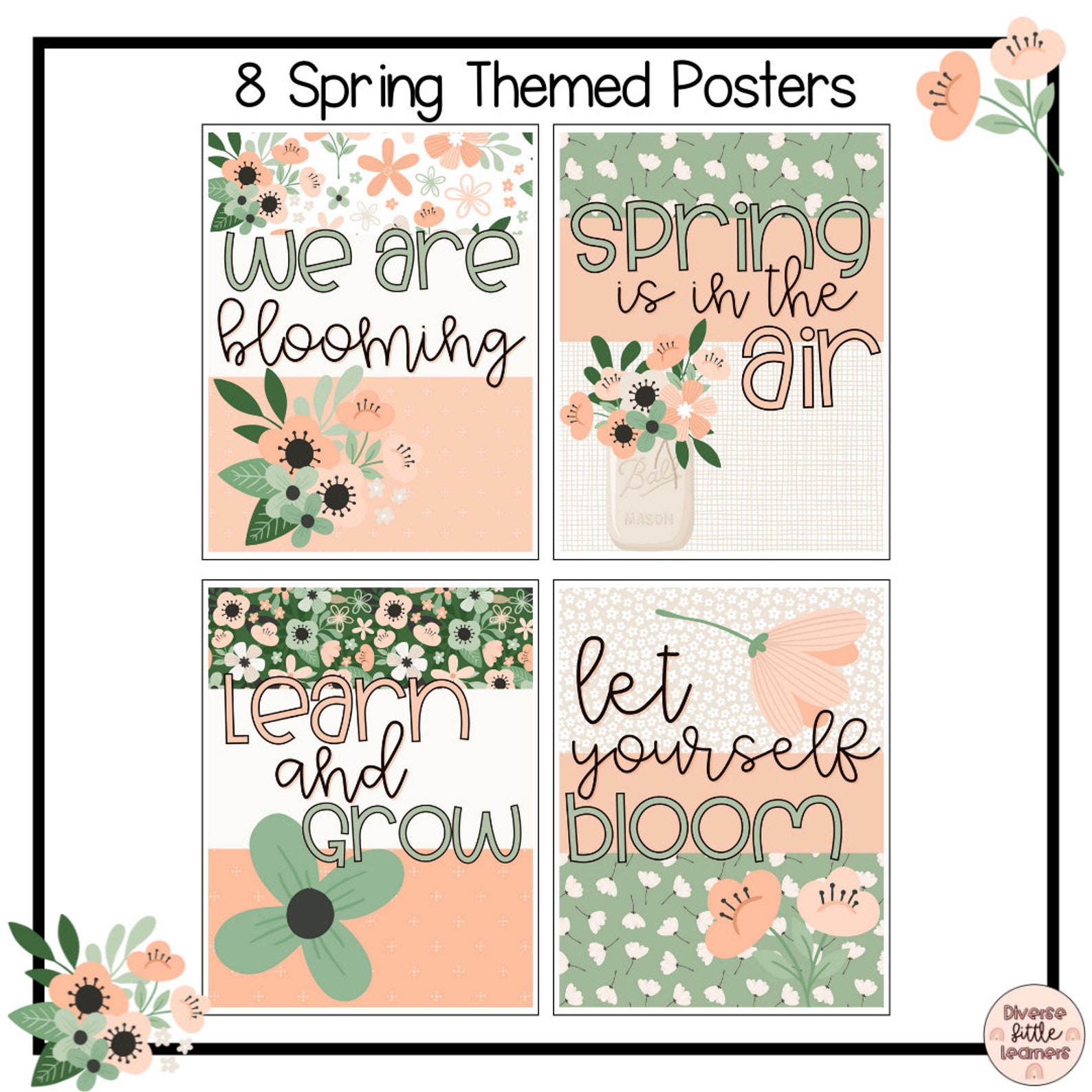 Spring Themed Classroom Posters | Bulletin Board Decor - Etsy