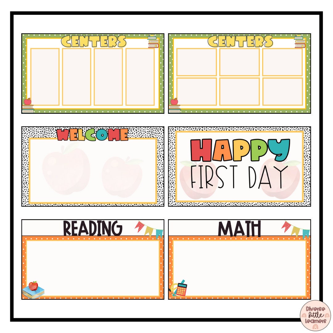 Back to School Themed Google Slides Templates: August and September ...