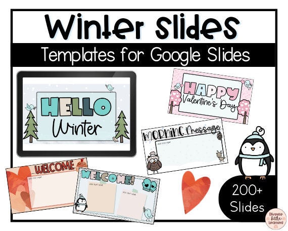 Winter Themed Google Slides Templates | December | January | February ...