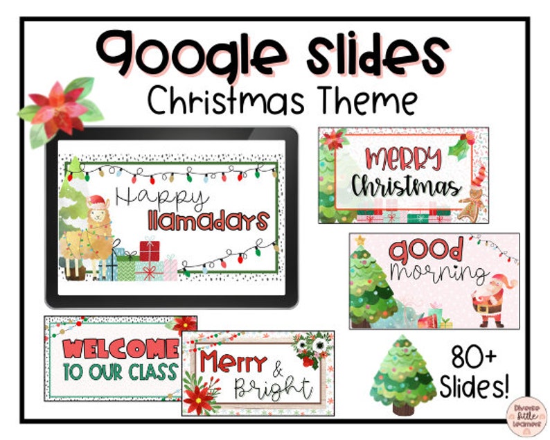 Christmas Themed Google Slides Templates | December | Holiday - Etsy