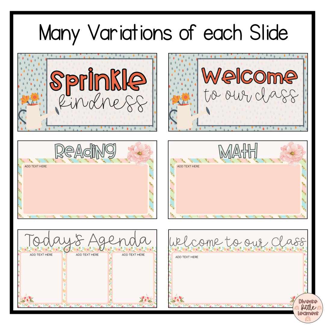 Spring Themed Google Slides Templates | March, April, May and June ...