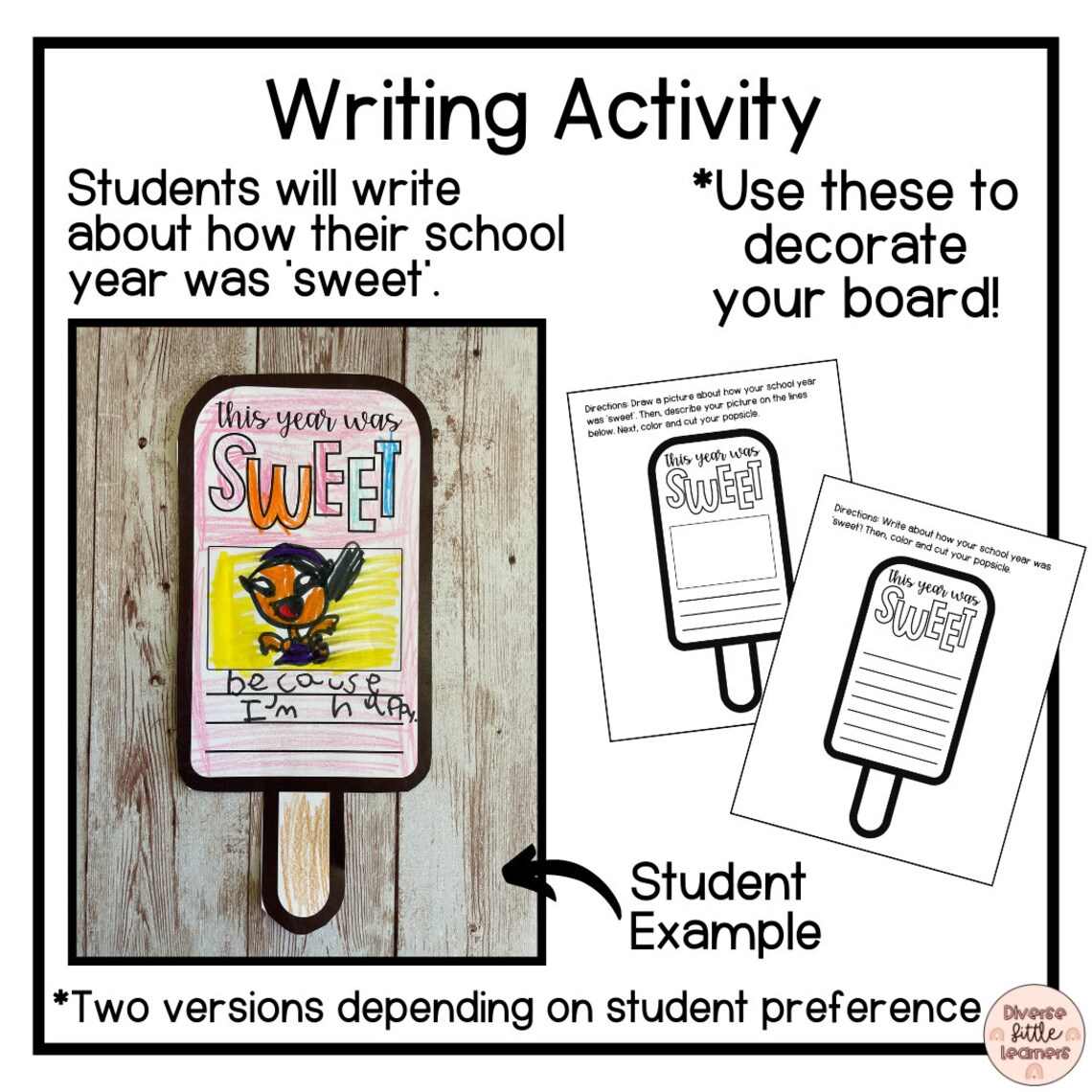 End of Year Summer Bulletin Board Decor Writing Activity - Etsy