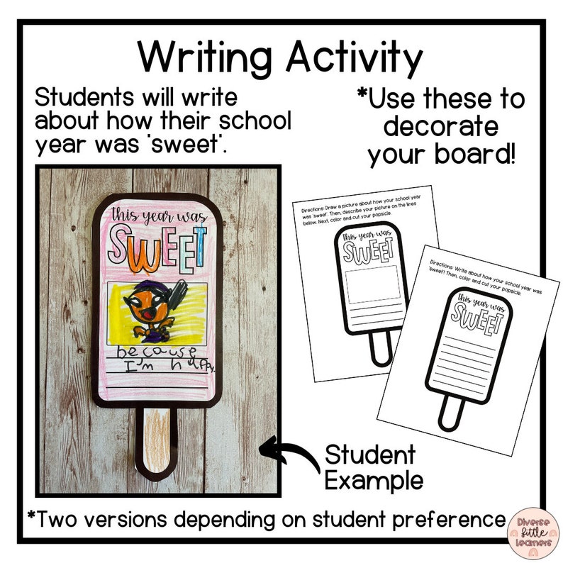 End of Year Summer Bulletin Board Decor | Writing Activity | This Year ...