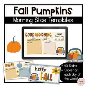 Fall Themed Morning Slides - Etsy