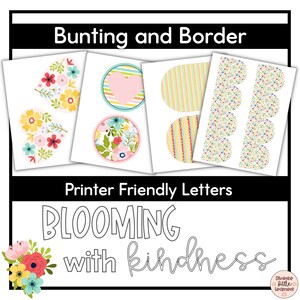 Spring Bulletin Board Decor | Writing Activity | Blooming With Kindness ...