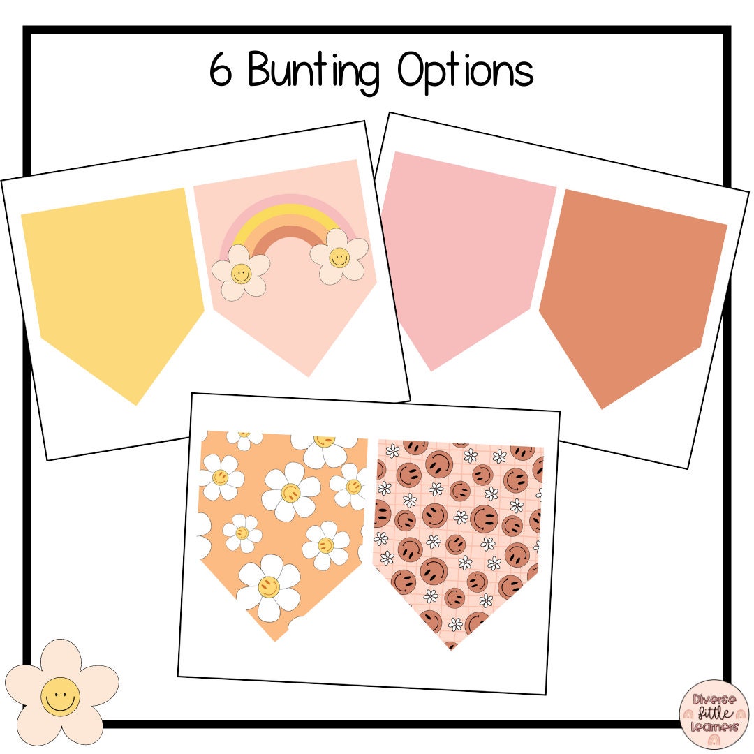 Our Happy Place Classroom Posters | Bulletin Board Decor | Retro Theme ...