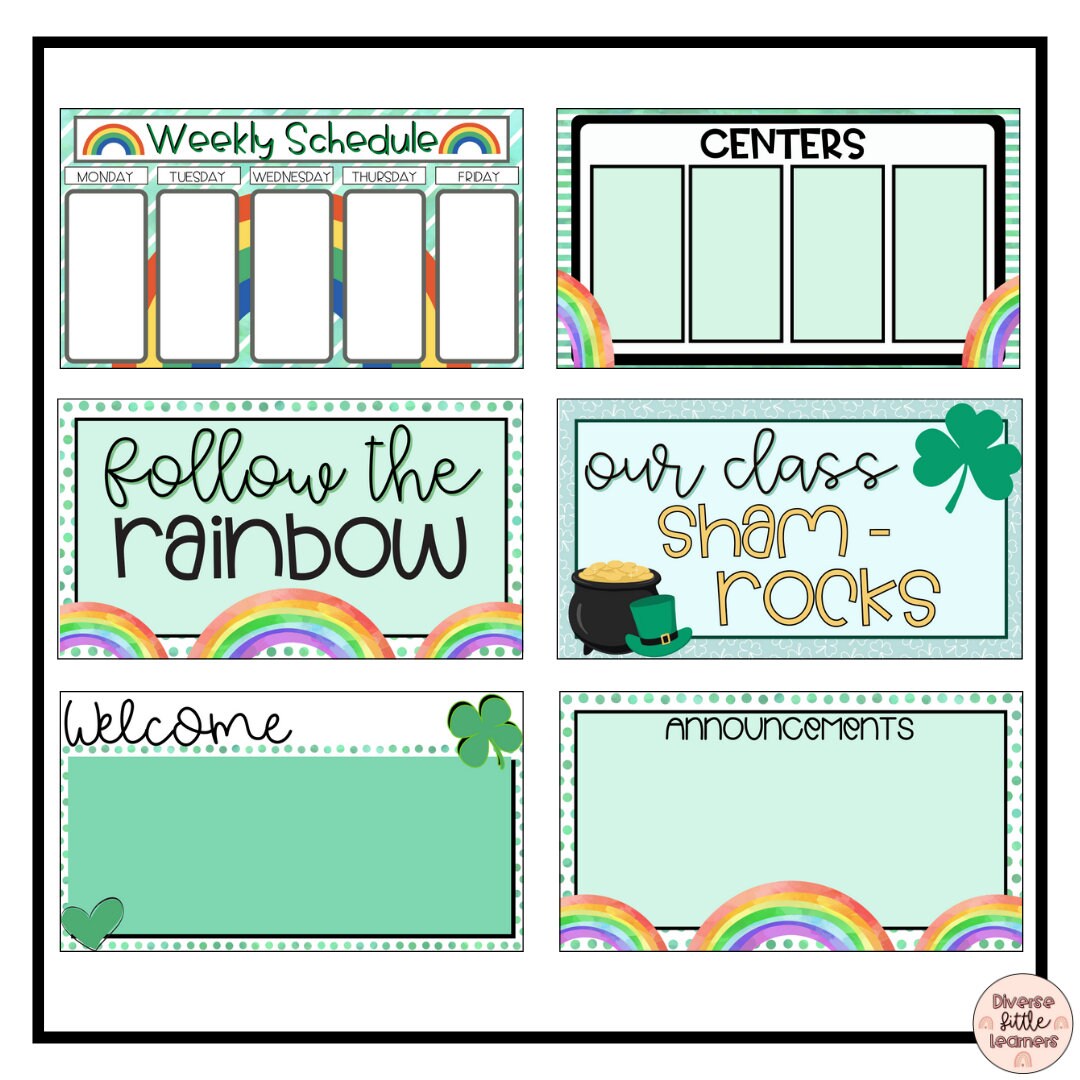 St. Patrick's Day Themed Templates for Google Slides Templates | March ...