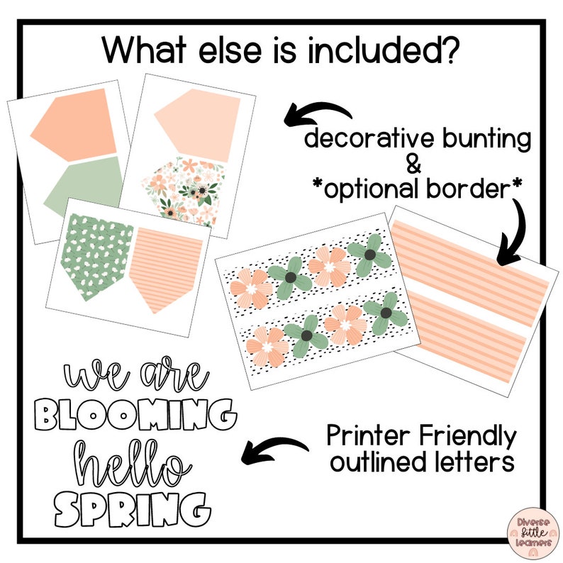 Spring Bulletin Board Decor | Writing Activity | We Are Blooming Theme ...
