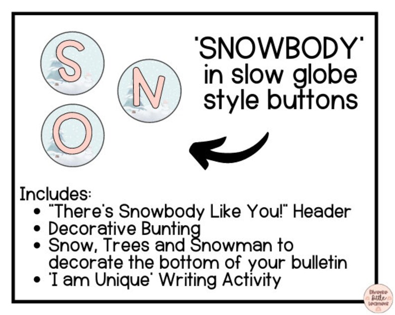 Winter Bulletin Board Decor | There's Snowbody Like You | Writing ...