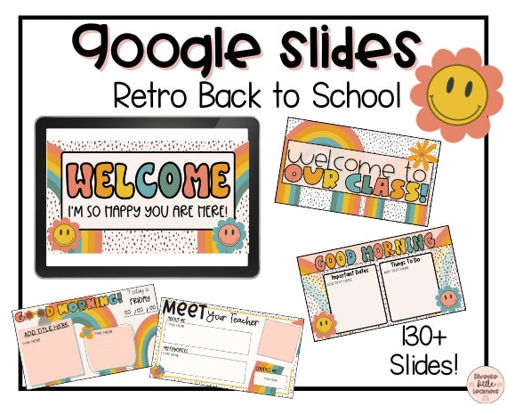 Retro Back to School Themed Google Slides Templates - Etsy