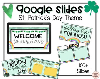 Rainbow Themed Google Slides Templates Digital | Etsy