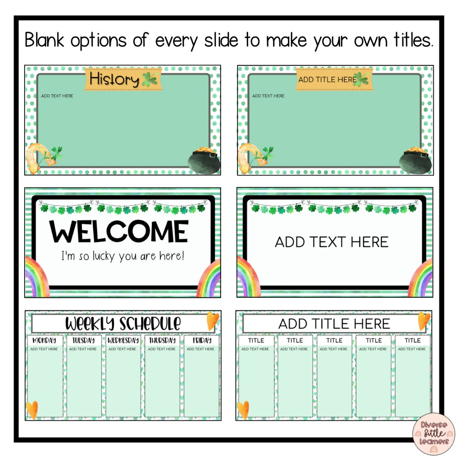 St. Patrick's Day Themed Templates for Google Slides Templates | March ...