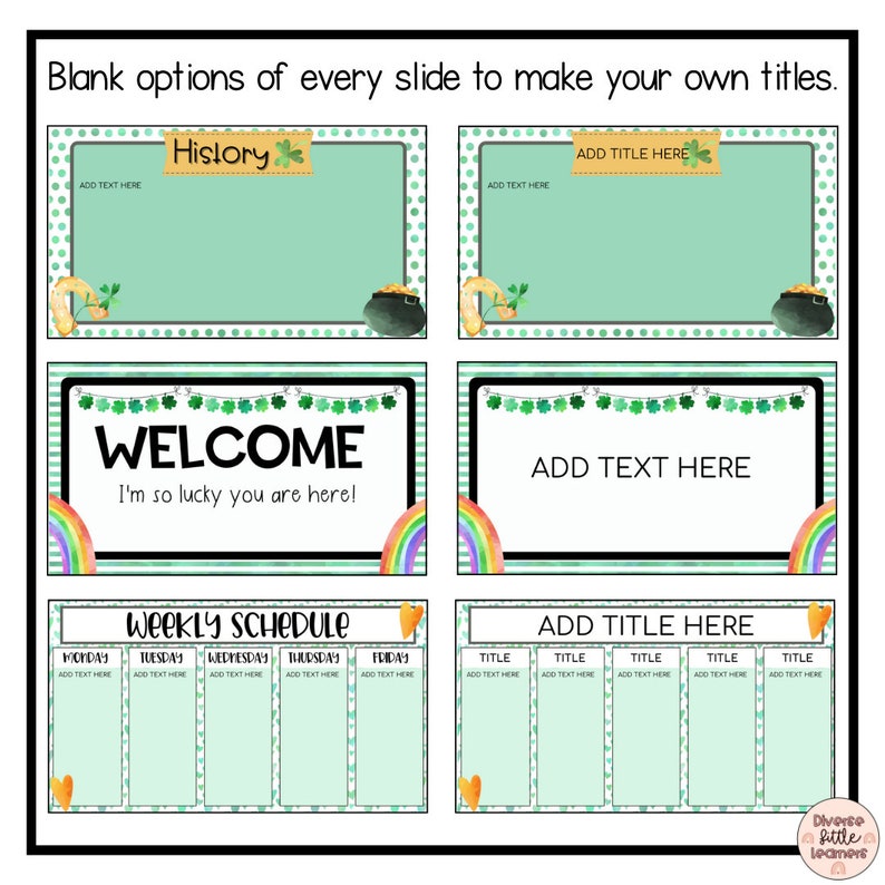 St. Patrick's Day Themed Templates for Google Slides Templates | March ...