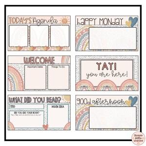 Rainbow Themed Google Slides Templates | Digital - Etsy