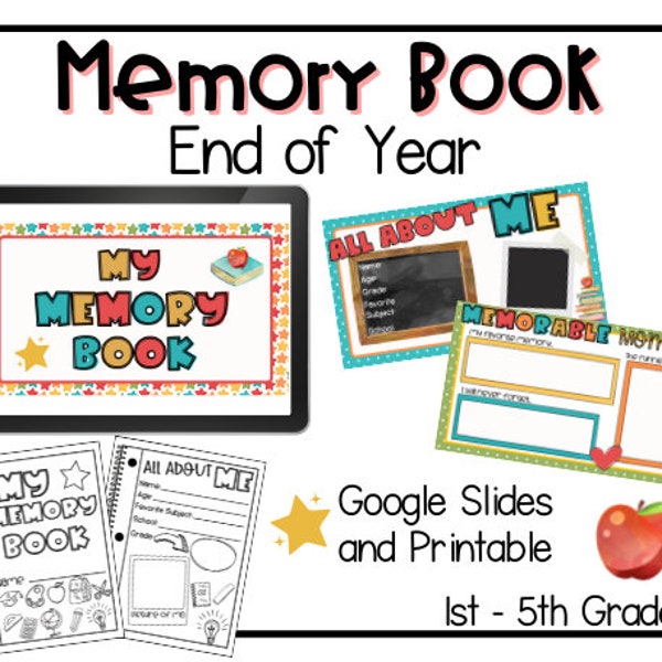 End of School Memory Book - Etsy