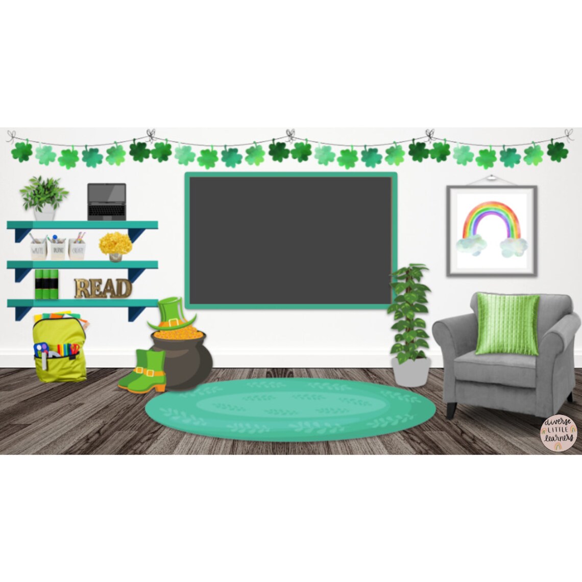 Bitmoji Ready Virtual Classrooms March: St. Patrick's | Etsy