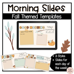 Morning Slides Templates for Google Slides | Seasonal Bundle ...