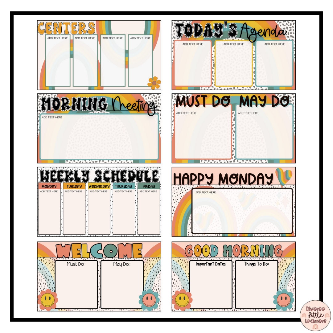 Retro Back to School Themed Google Slides Templates - Etsy