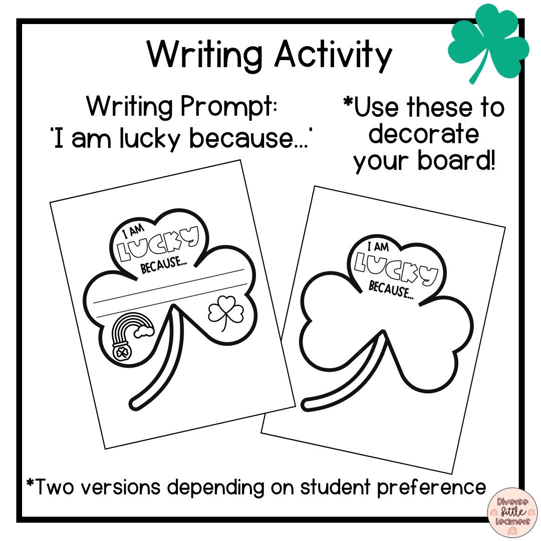 St. Patrick's Day Bulletin Board Decor | March Writing | Lucky Theme - Etsy