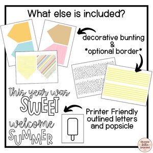 End of Year Summer Bulletin Board Decor | Writing Activity | This Year ...