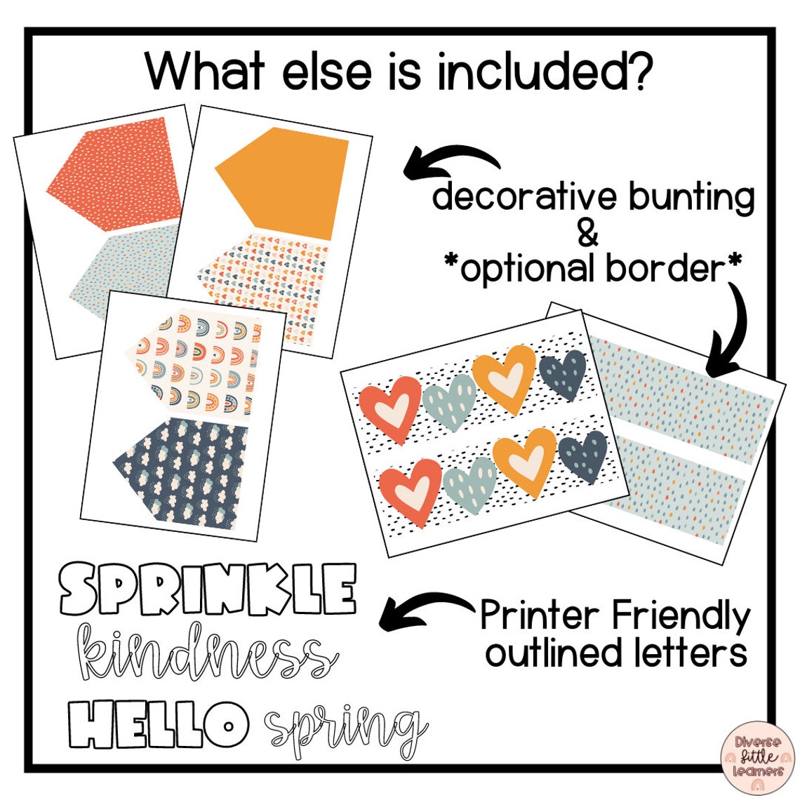 Spring Bulletin Board Decor | Writing Activity | Sprinkle Kindness ...