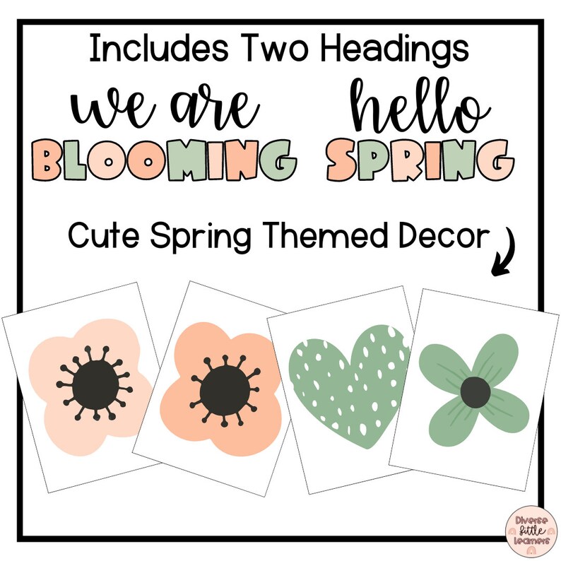 Spring Bulletin Board Decor | Writing Activity | We Are Blooming Theme ...
