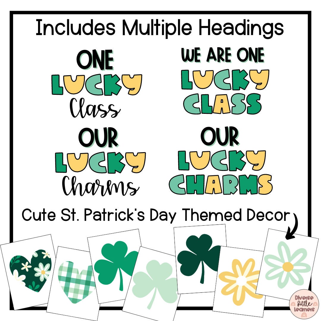St. Patrick's Day Bulletin Board Decor | March Writing | Lucky Theme - Etsy