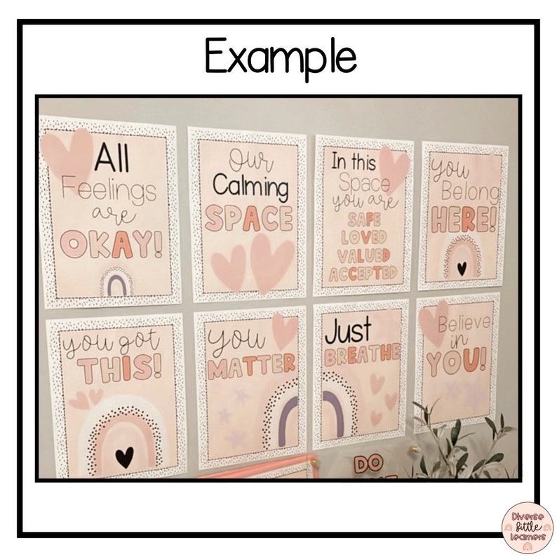 Calming Corner Classroom Posters Motivational Bulletin - Etsy