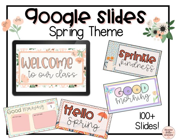 Spring Themed Google Slides Templates March April May and | Etsy