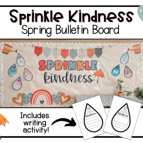 Spring Bulletin Board Decor Writing Activity Sprinkle - Etsy