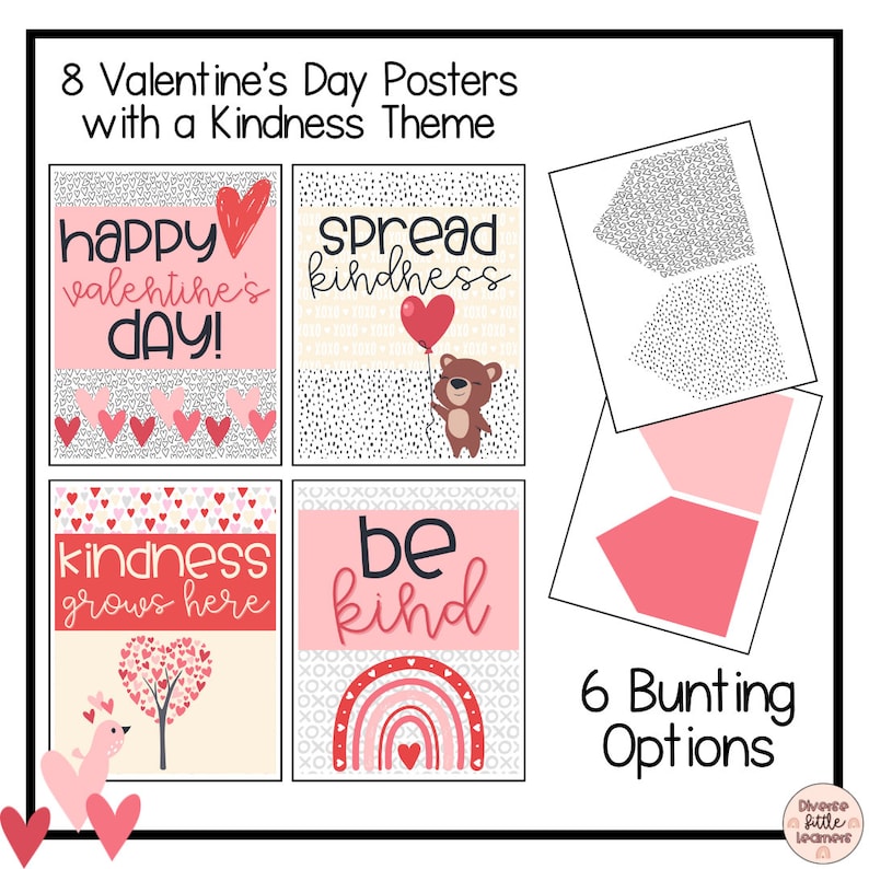 Valentine's Day Classroom Posters | Bulletin Board Decor | Kindness ...