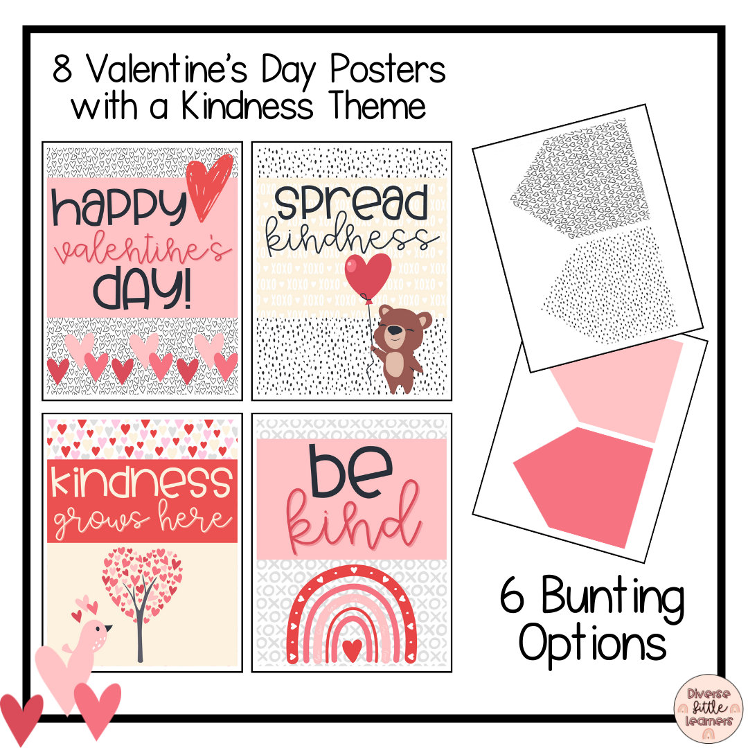 Valentine's Day Classroom Posters | Bulletin Board Decor | Kindness ...