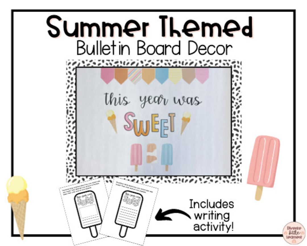 End of Year Summer Bulletin Board Decor | Writing Activity | This Year ...