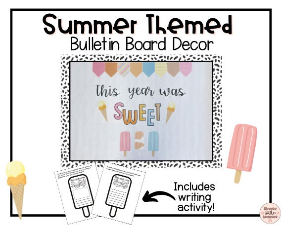 End of Year Summer Bulletin Board Decor | Writing Activity | This Year ...