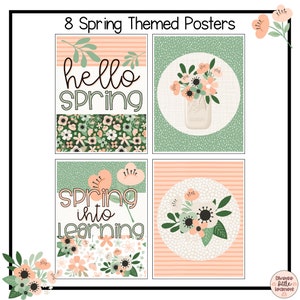 Spring Themed Classroom Posters | Bulletin Board Decor - Etsy