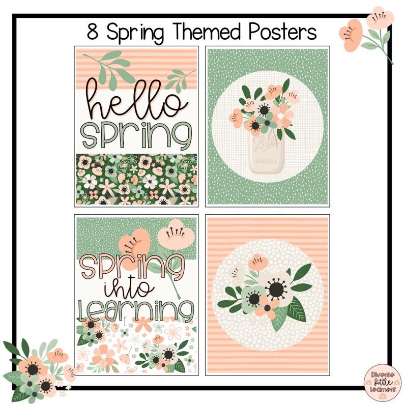 Spring Themed Classroom Posters | Bulletin Board Decor - Etsy
