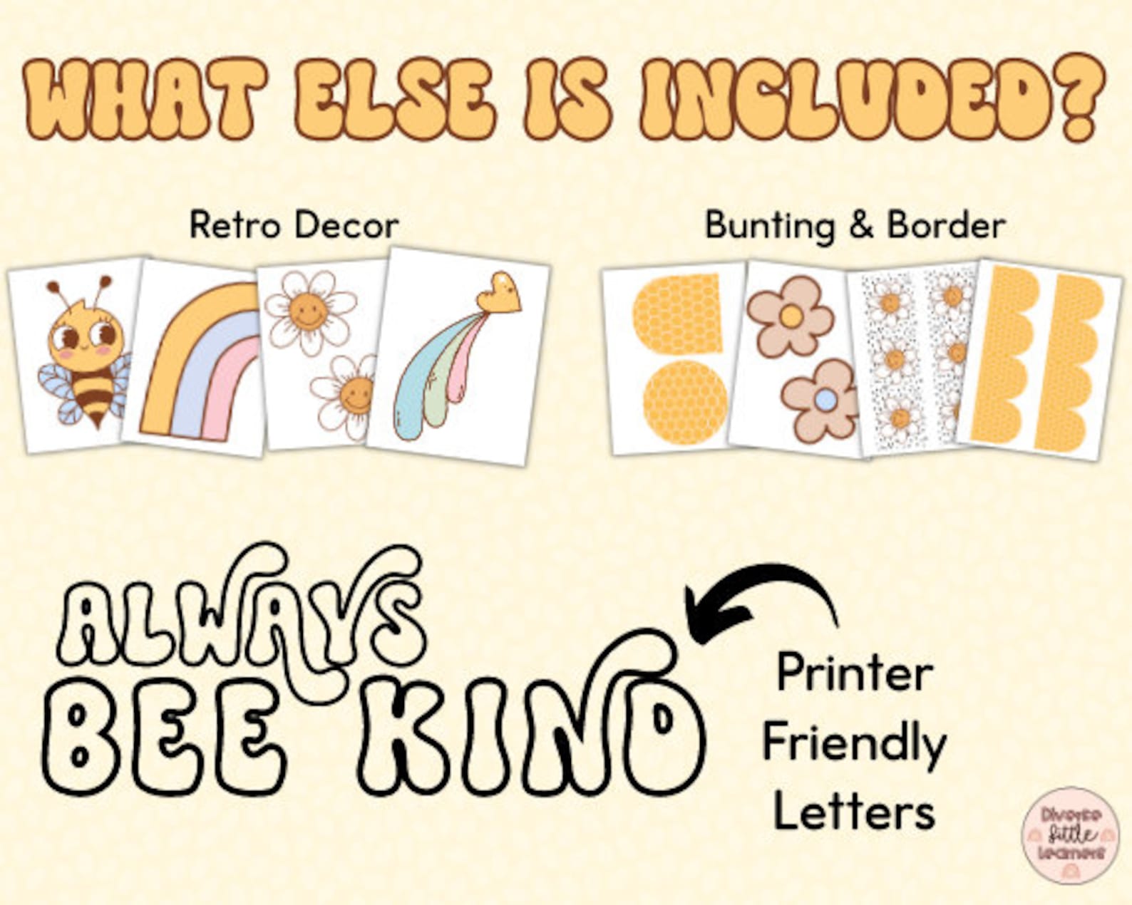 Bee Kind Retro Bulletin Board Decor | Writing Craft & Template ...