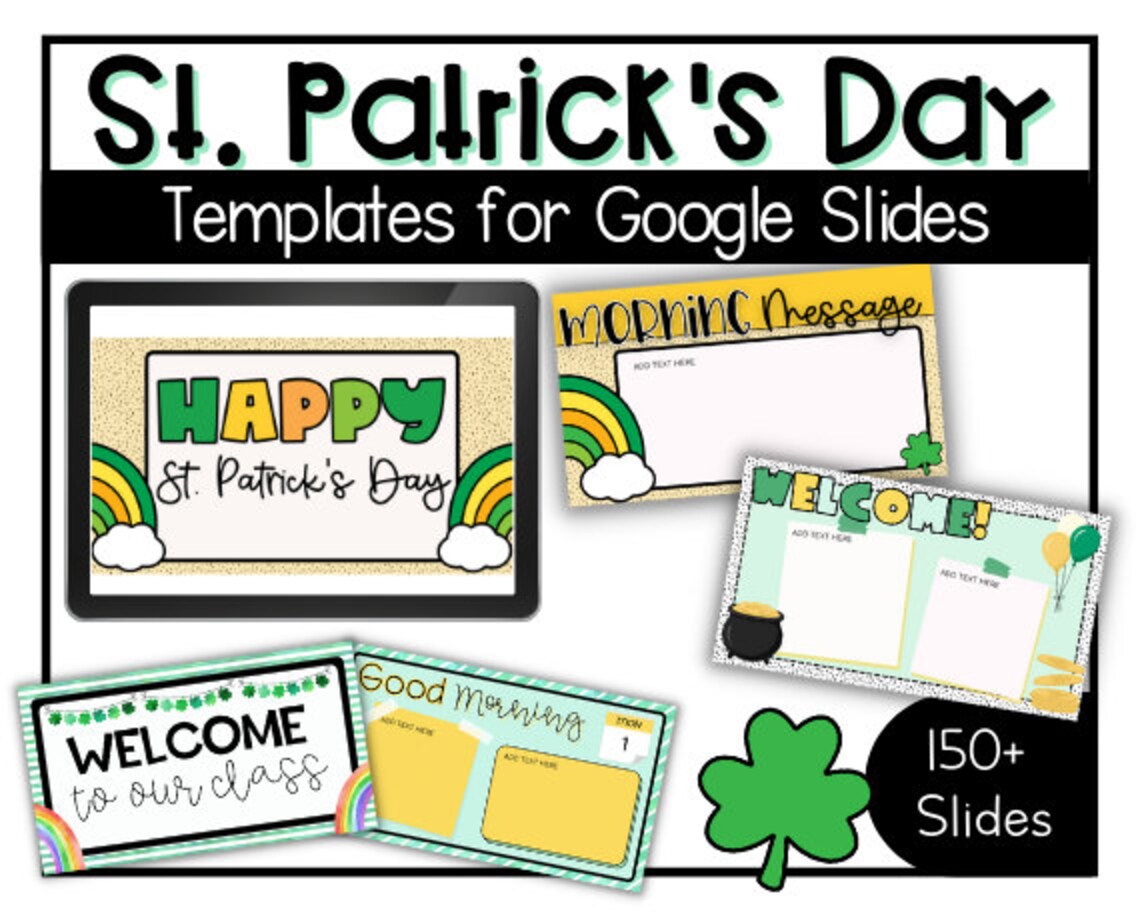 St. Patrick's Day Themed Templates for Google Slides Templates | March ...