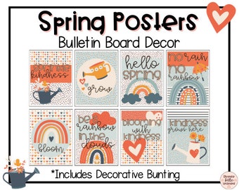 Spring Themed Classroom Posters Bulletin Board Decor | Etsy