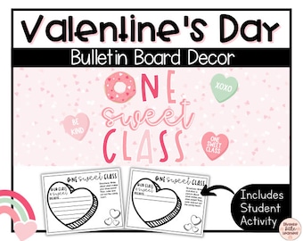 Valentine's Day Bulletin Board Kit. Sweet Heart Candy. - Etsy