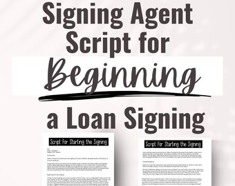 Loan Signing Agent Course Mobile Notary Course How to Become - Etsy